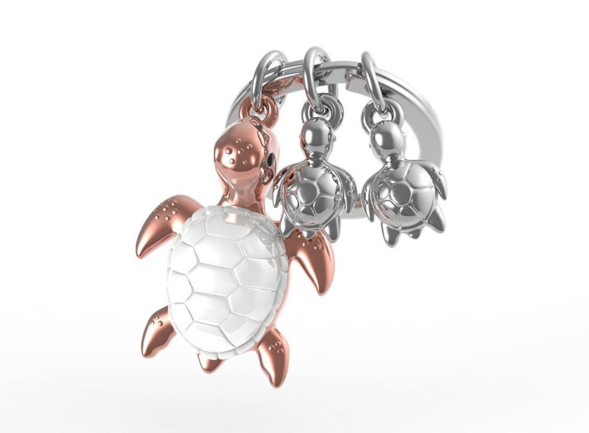 Metalmorphose Keychain - Turtle Family Key Ring – The Gift Shop NZ